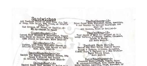 Menu for TwoGuys Brewing in Wyoming, MI | Sirved