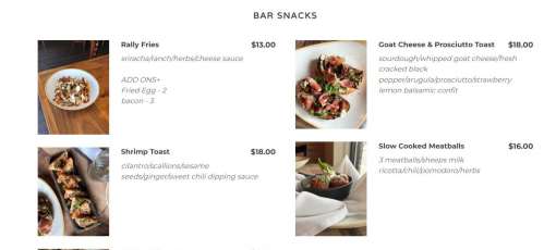 Menu for B2 Bistro + Bar in Red Bank, NJ | Sirved
