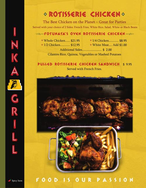 Inka Grill menu in Lake Forest, California, USA