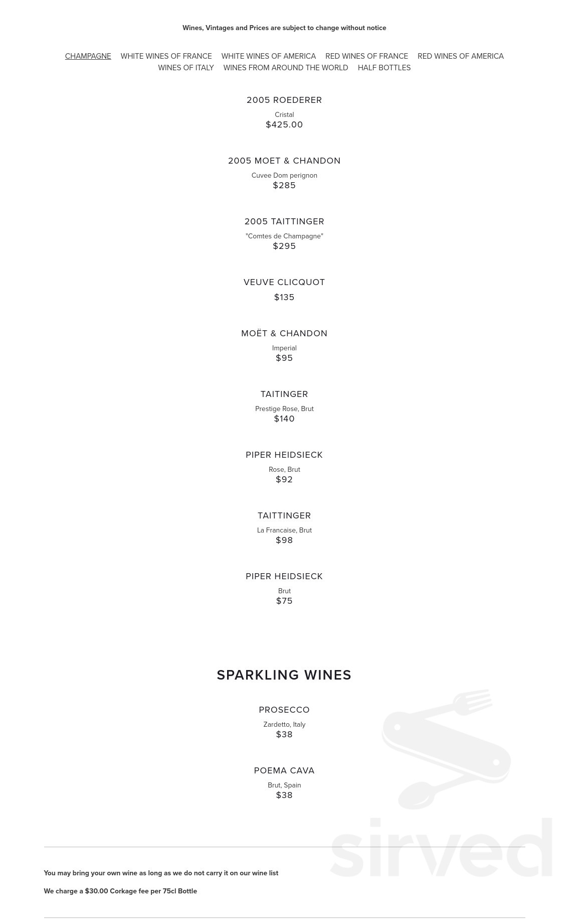 The French Gazebo FKA Kathy's Gazebo Cafe menu in Boca Raton, Florida, USA