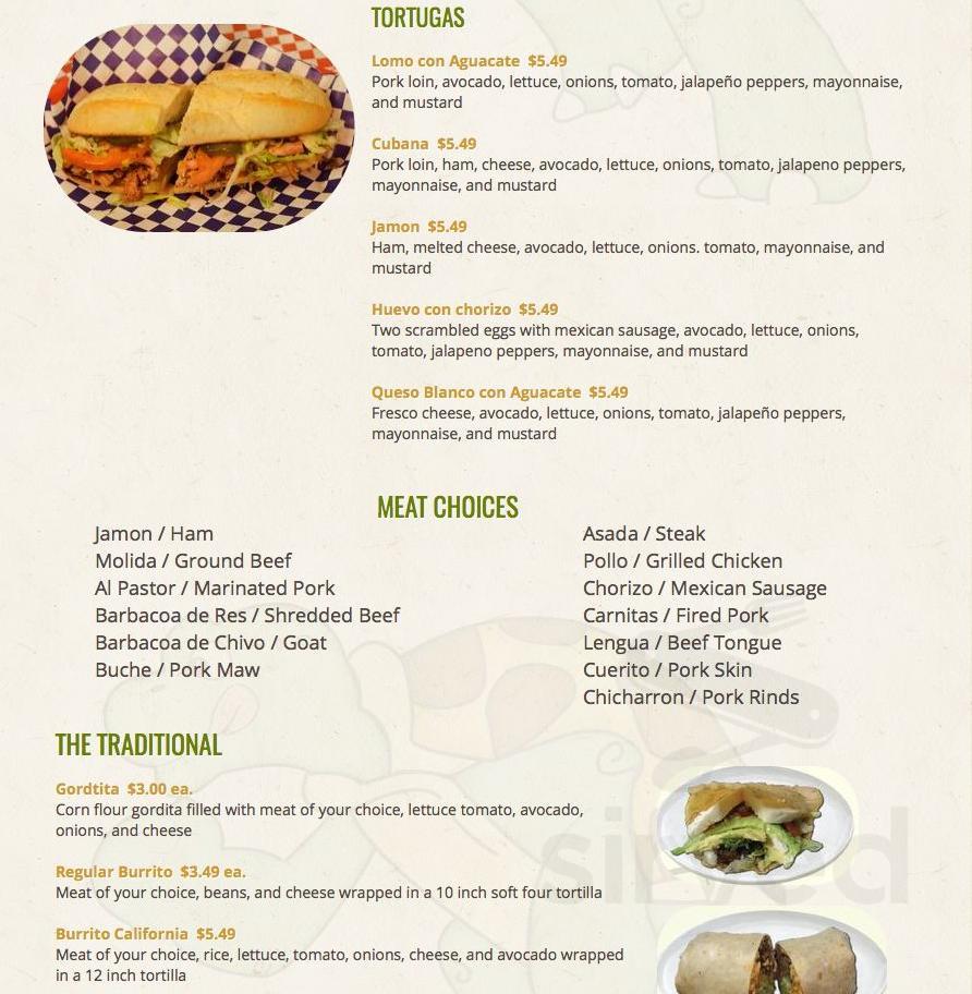Las Tortugas Market menus in Shelby Township, Michigan, United States