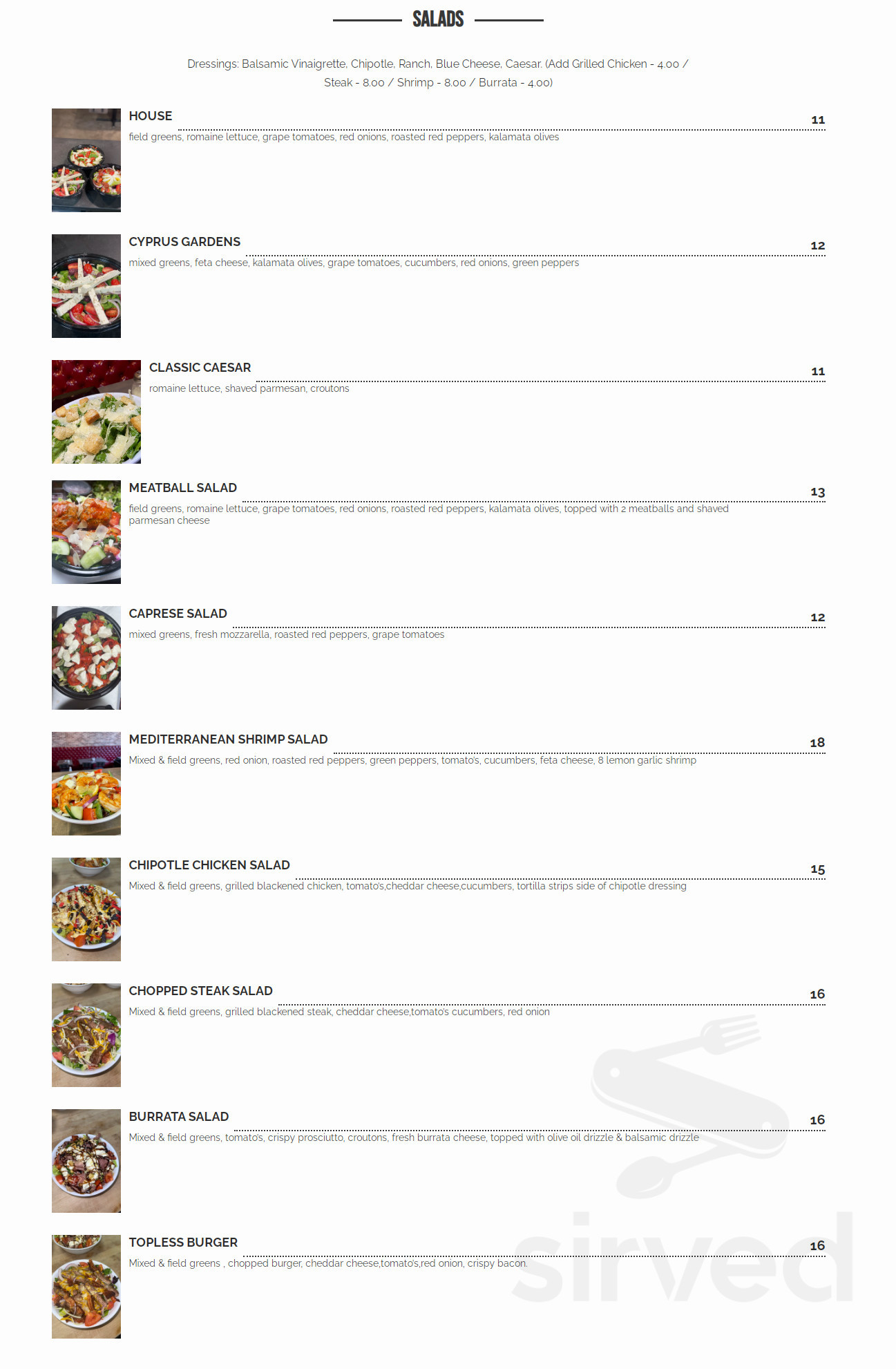 Fuoco Apizza menu in Cheshire, Connecticut, USA