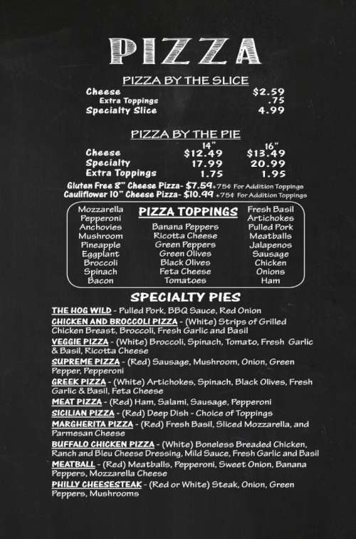 NY Style Deli and Pizza by Mansi menu in Woodstock, Georgia, USA