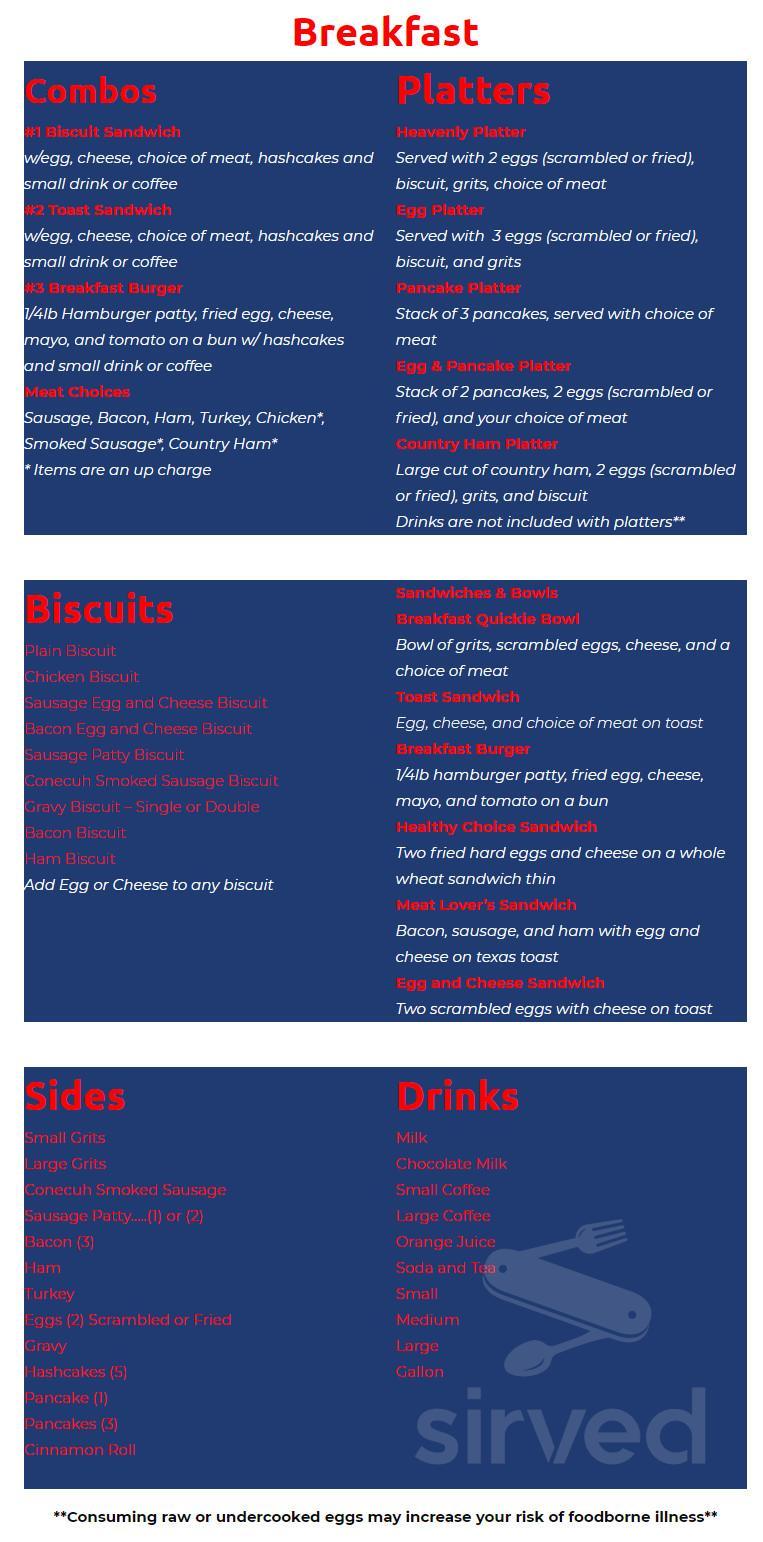 Menu - Birmingham AL's Hamburger Heaven | Sirved