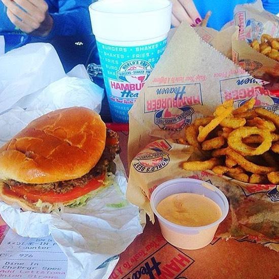 Hamburger Heaven menu in Birmingham, Alabama, USA