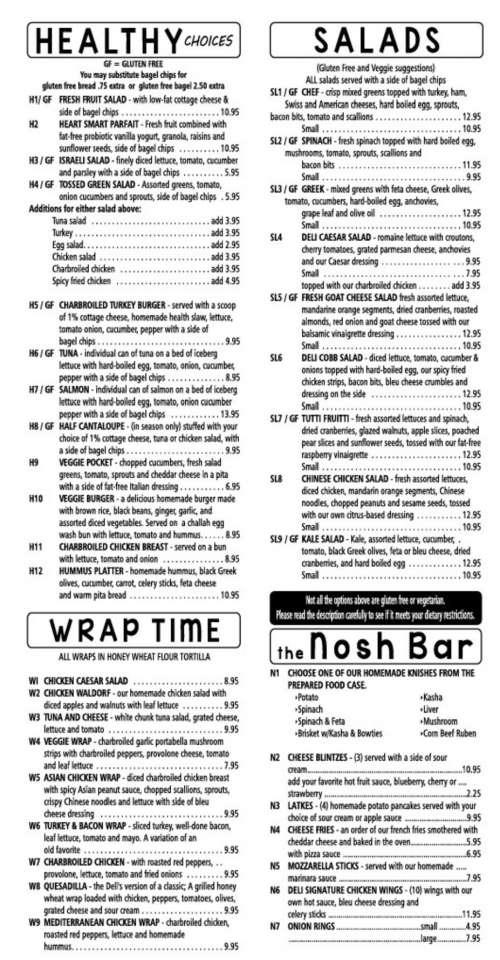 Downbeach Deli and Restaurant menu in Margate City, New Jersey, USA