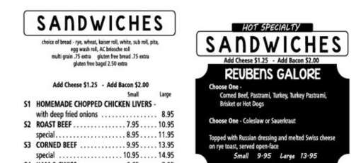 Menu for Downbeach Deli and Restaurant in Margate City, NJ | Sirved