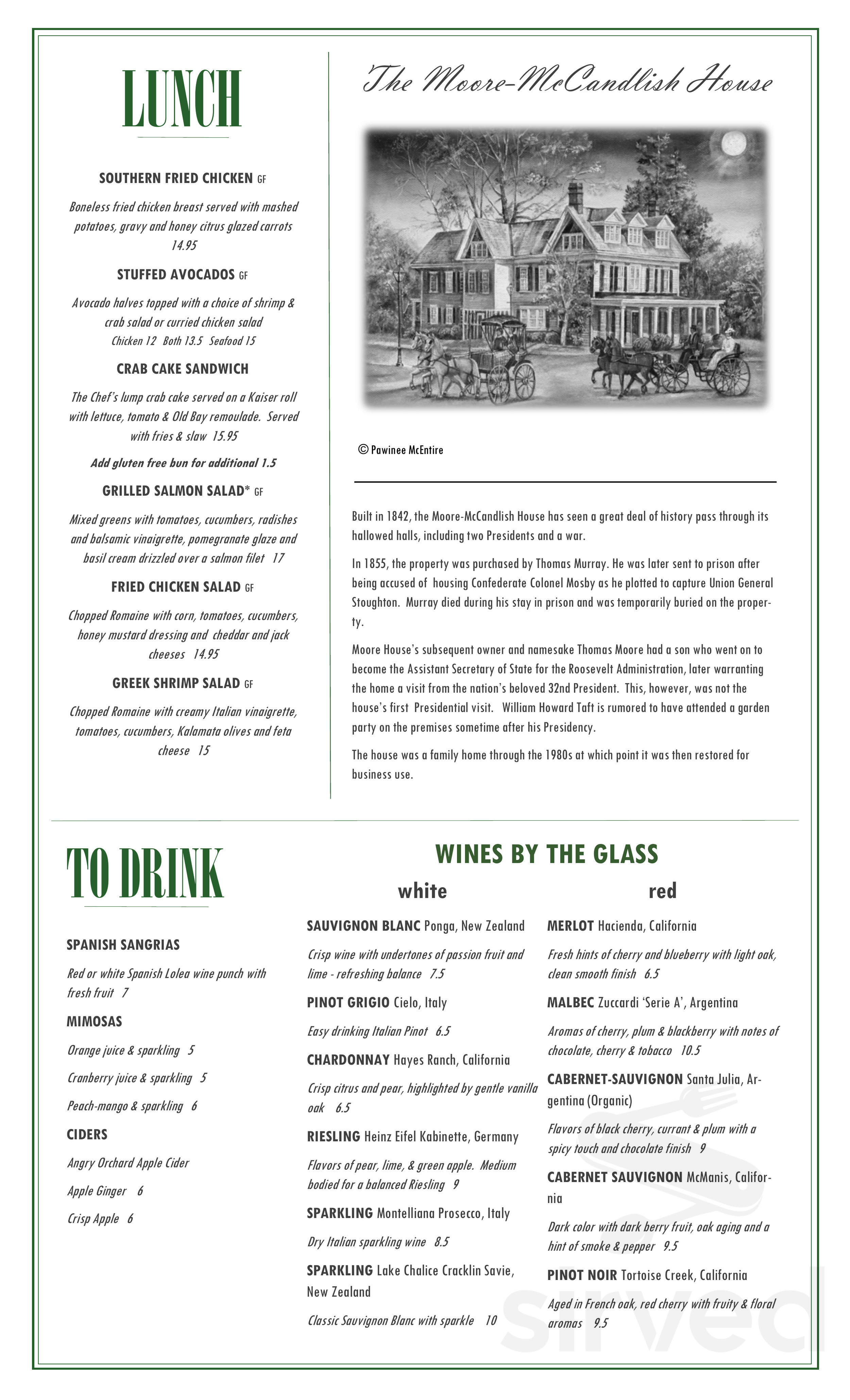 Hamrock's Restaurant menu in Fairfax, Virginia, USA