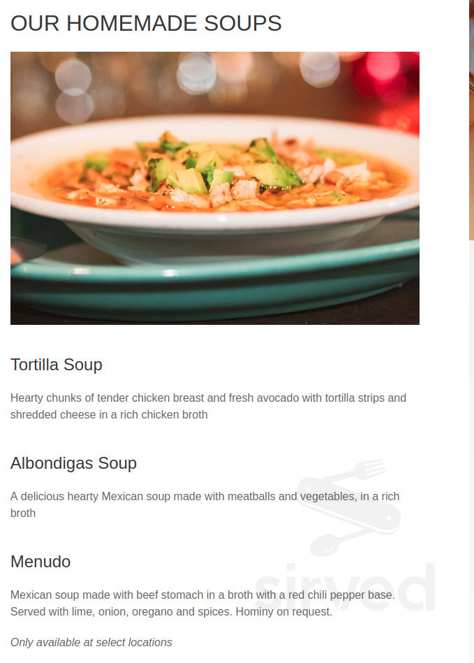 Casa Ramos Mexican Restaurant menu in Lincoln, California, USA