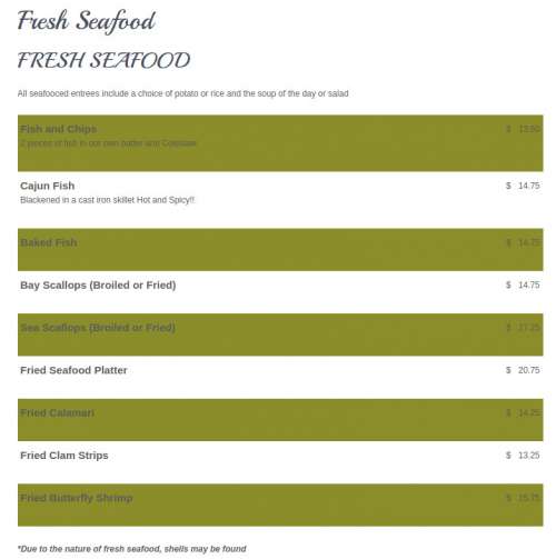 Kolossos Restaurant & Pizza menu in Stafford, Connecticut, USA