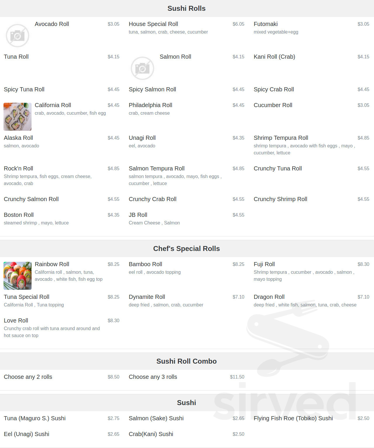 China One menu in Crestview, Florida, USA