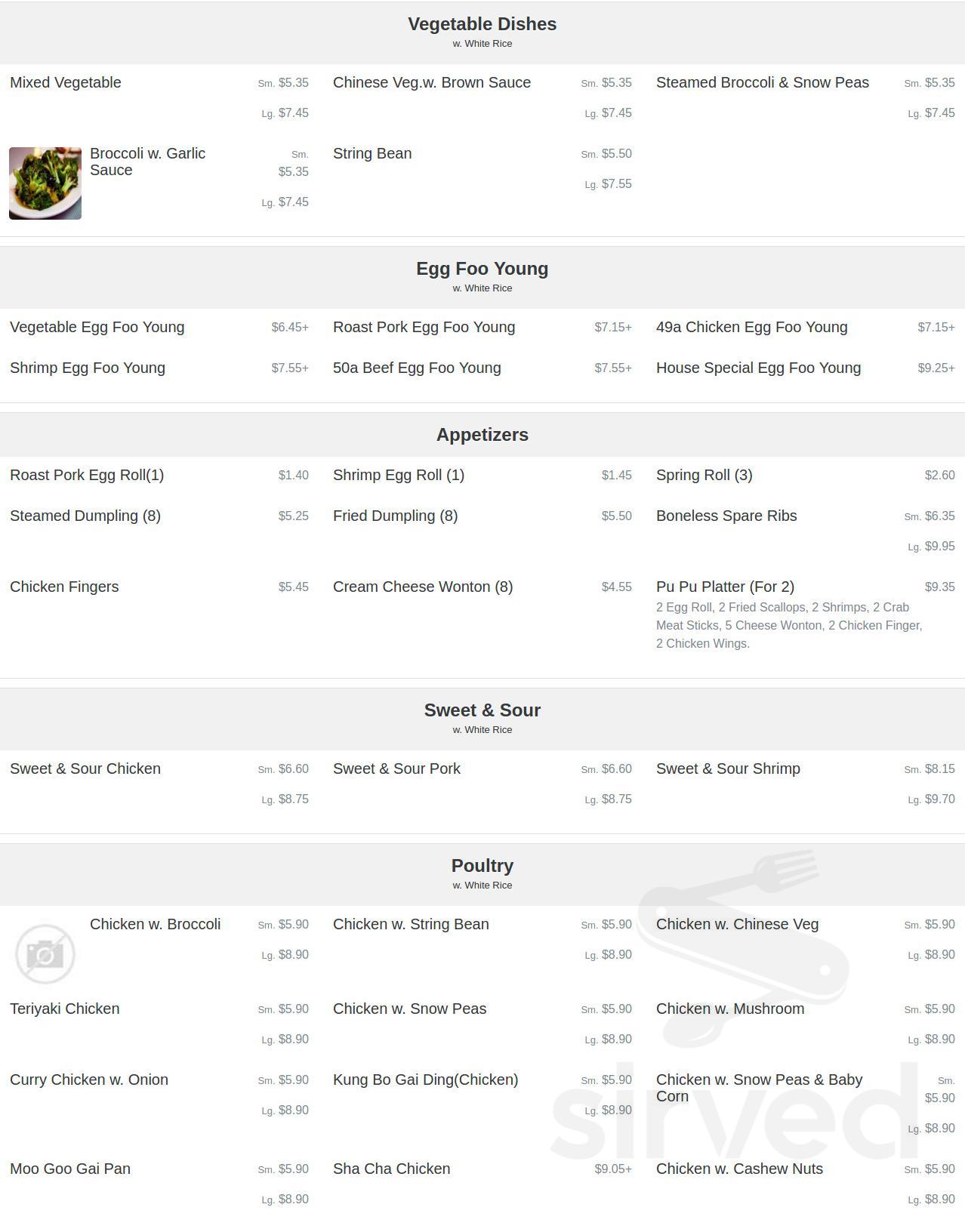 China One menu in Crestview, Florida, USA