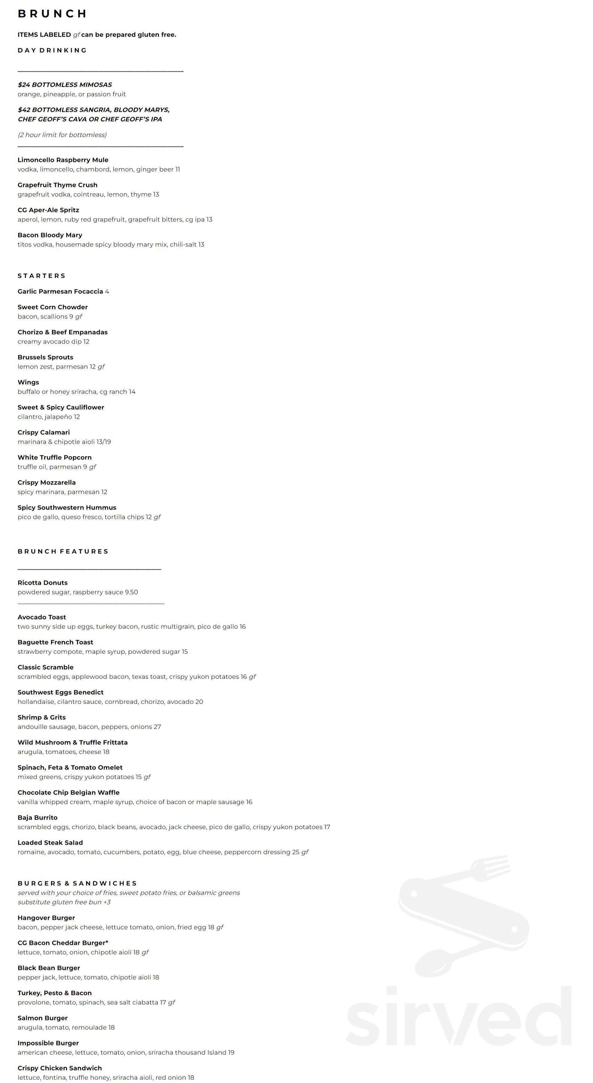 Chef Geoff's West End menus in 2201 M St NW, Washington, United States