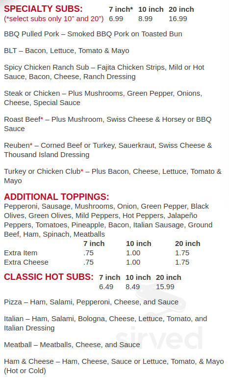 Besta Fasta Pizza menu in Ashland, Ohio, USA