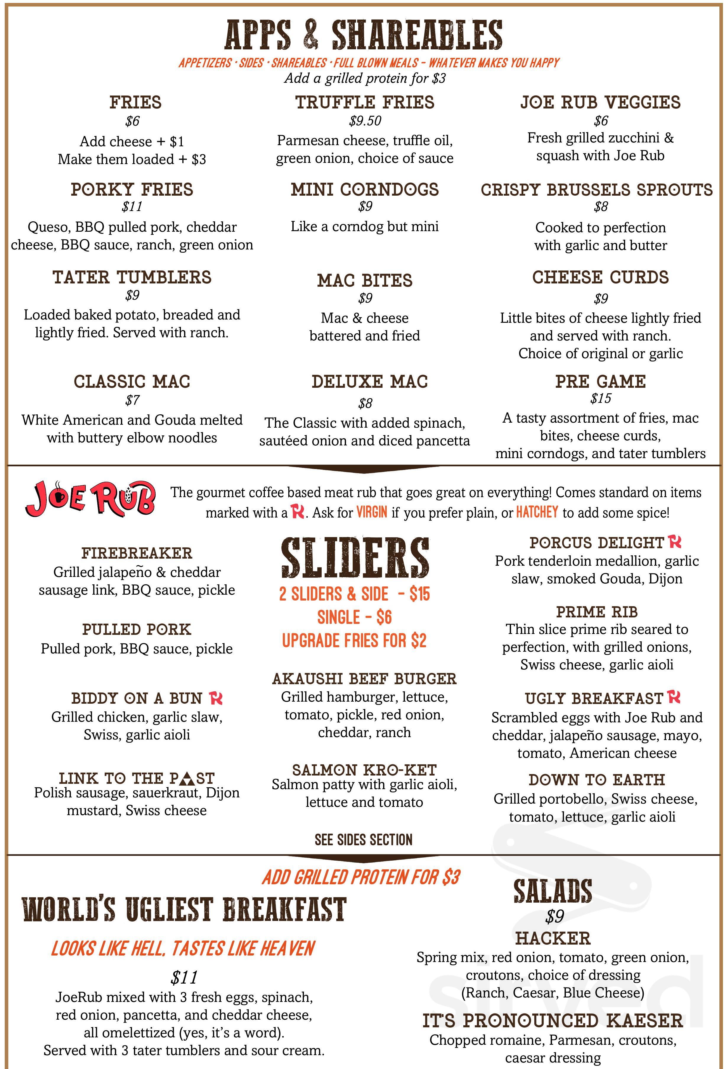 Anderson Distillery & Grill menu in Roanoke, Texas, USA