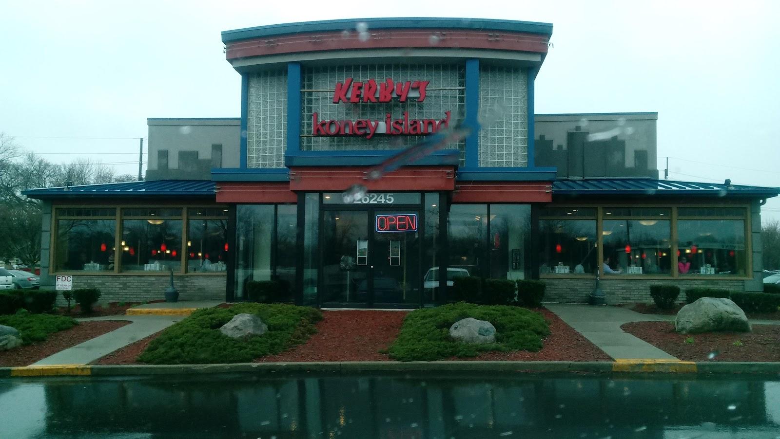 Kerby's Koney Island menu in Southfield, Michigan, USA