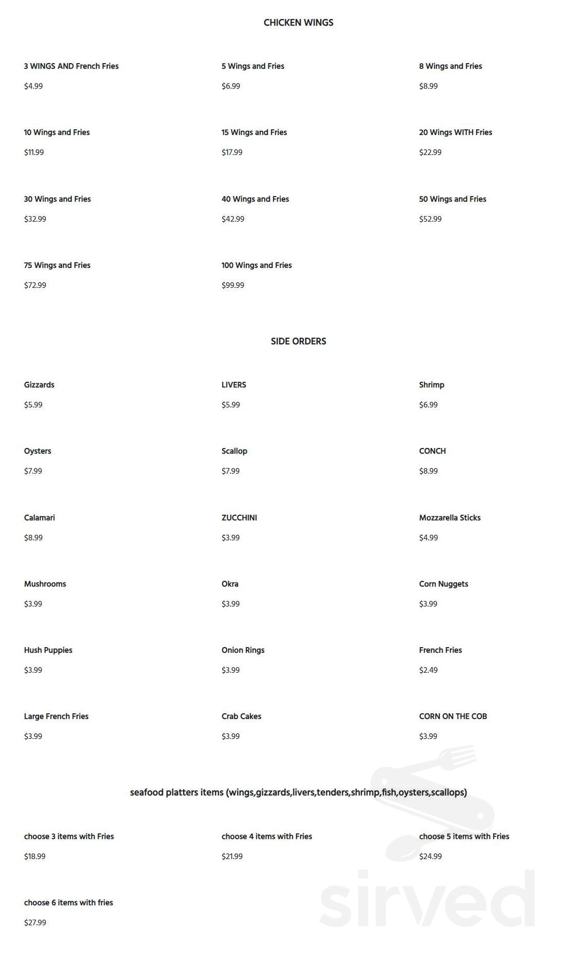 Mr flounder fish chicken shrimp menus in Jacksonville, Florida, United ...