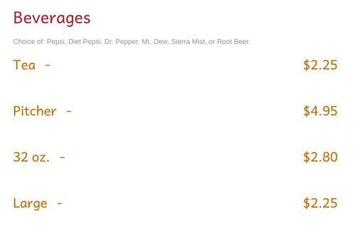 Ellettsville Pizza Pantry menu in Bloomington, Indiana, USA