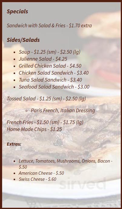 Beef Barn menu in North Smithfield, Rhode Island, USA