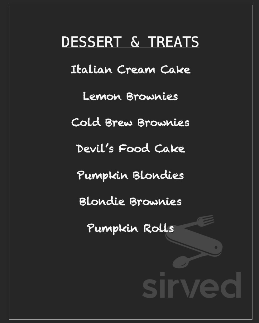 Sweetwaters at Landalls menu in Portales, New Mexico, USA