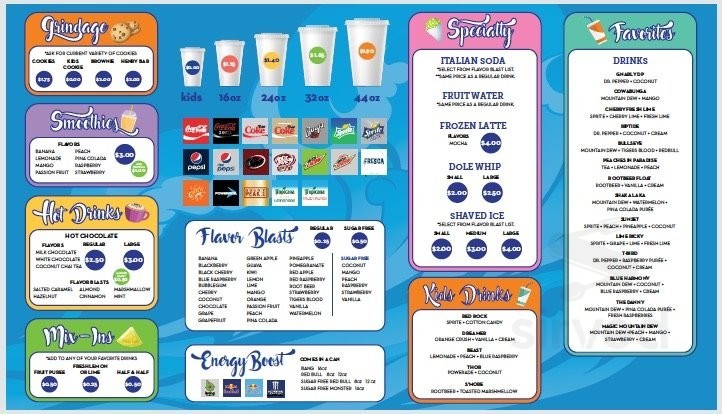 Slurps Up menus in Cedar City, Utah, United States