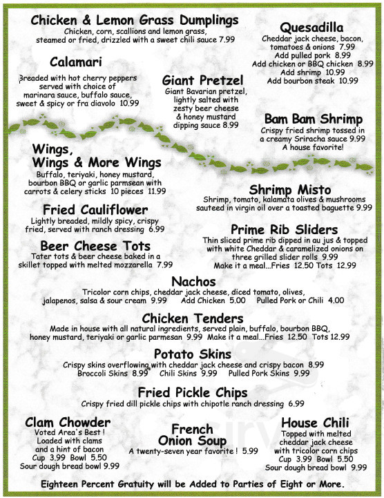 Farrell's Restaurant menu in Portland, Connecticut, USA