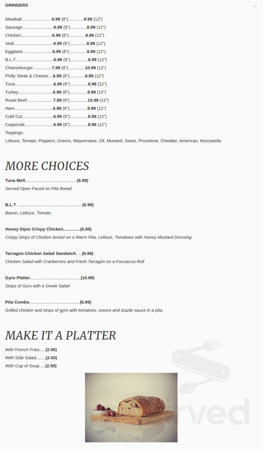 Zanto Suffield menus in Suffield, Connecticut, United States