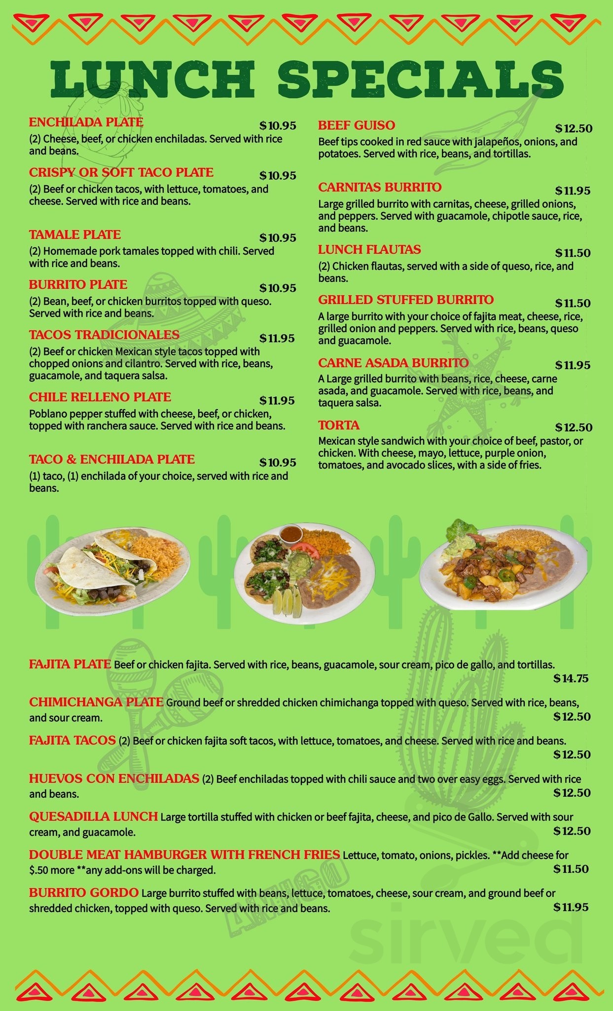 Pura Vida Mexican Bar and Grill menus in Weatherford, Texas, United States