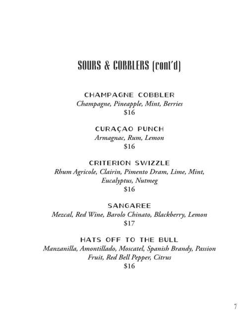 Bicyclette menu in Los Angeles, California, USA