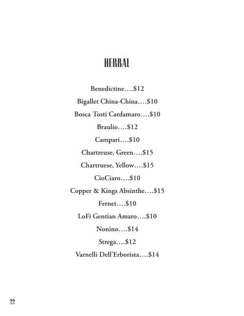 Bicyclette menu in Los Angeles, California, USA