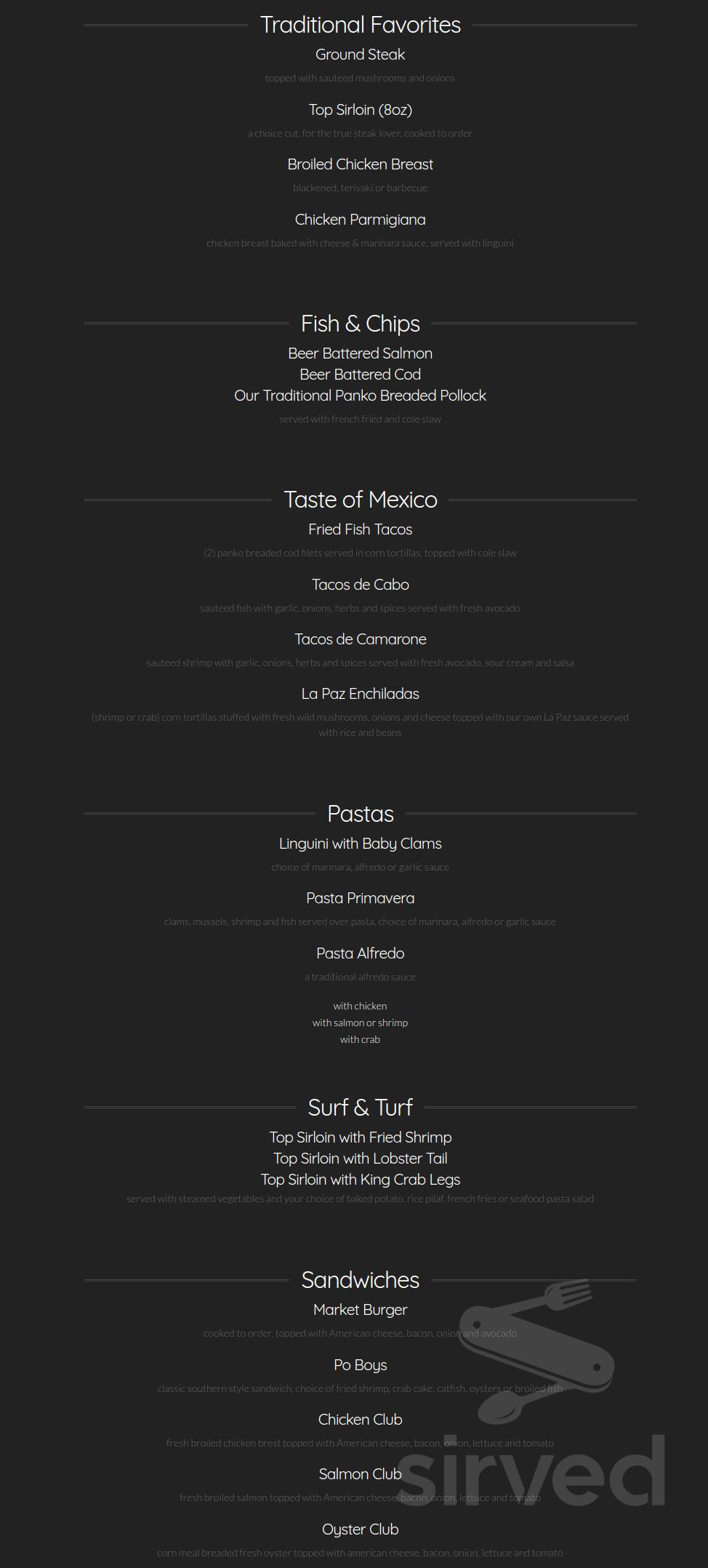 Seafood Market & Restaurant menu in Mesa, Arizona, USA