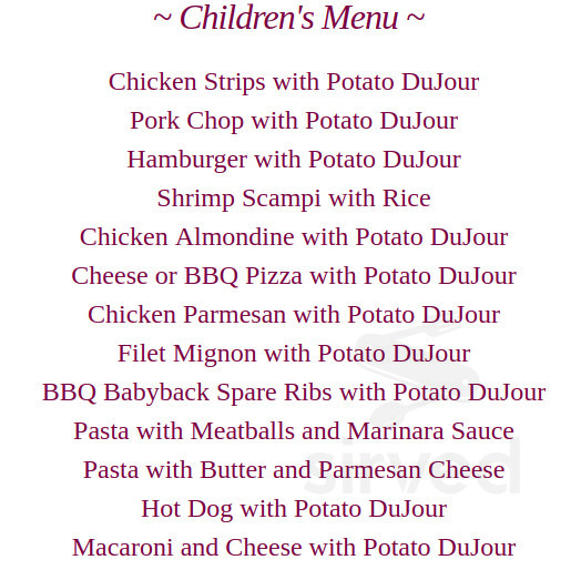 Ridge Terrace Restaurant-Cocktail Lounge menus in Queensbury, New York ...