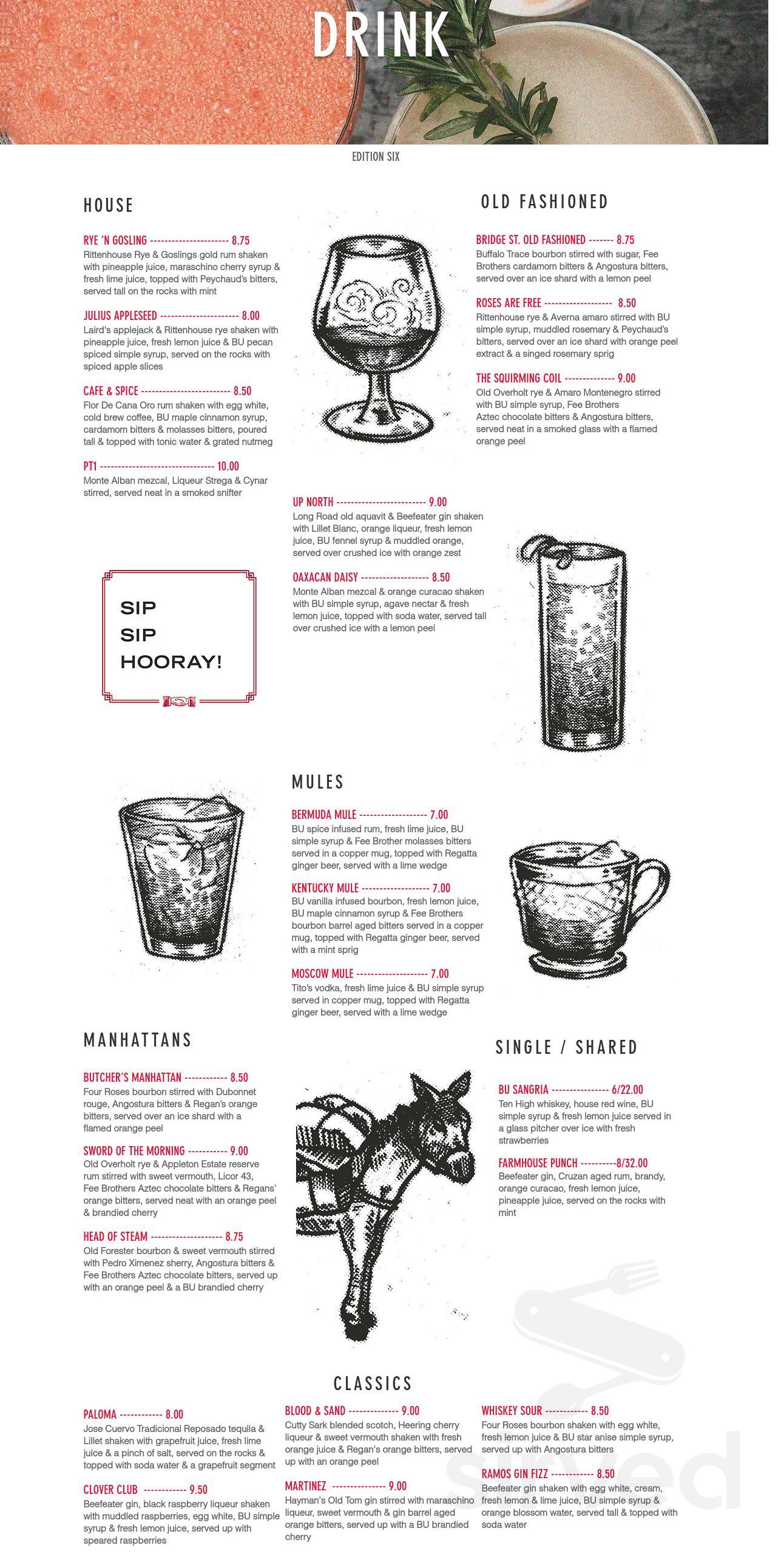 Menu for Butcher's Union in Grand Rapids, MI | Sirved