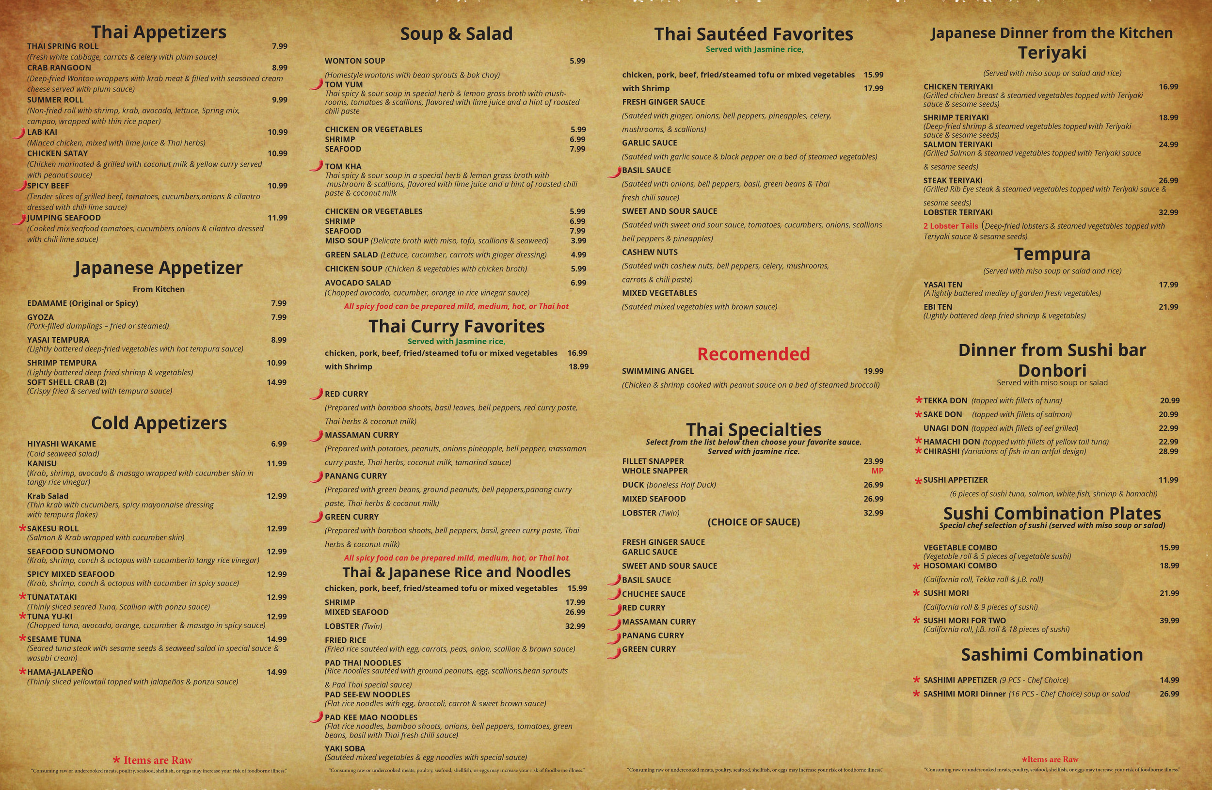 Thai Sushi By KJ menus in Marco Island, Florida, United States