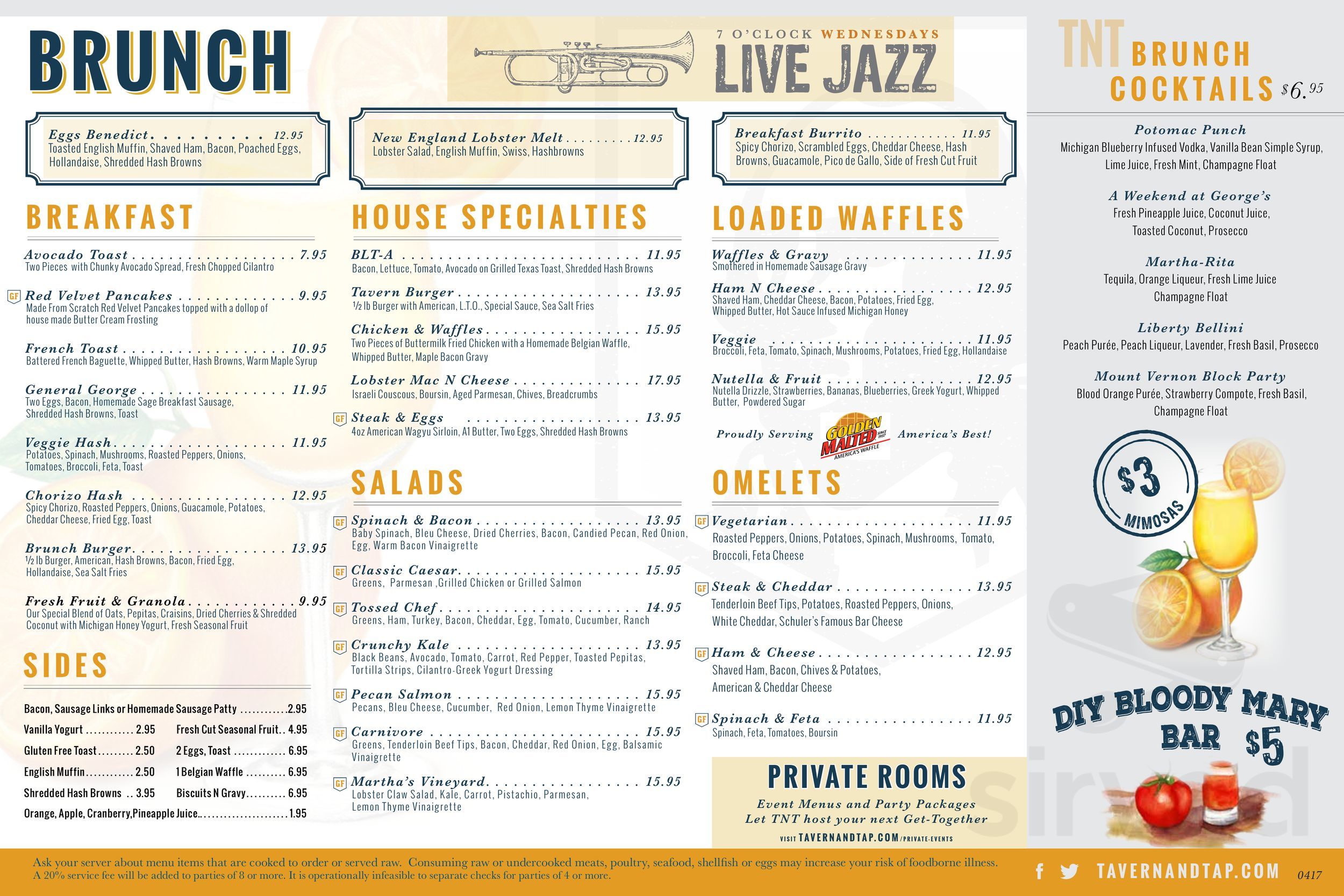 Menu - Lansing MI's Tavern and Tap | Sirved