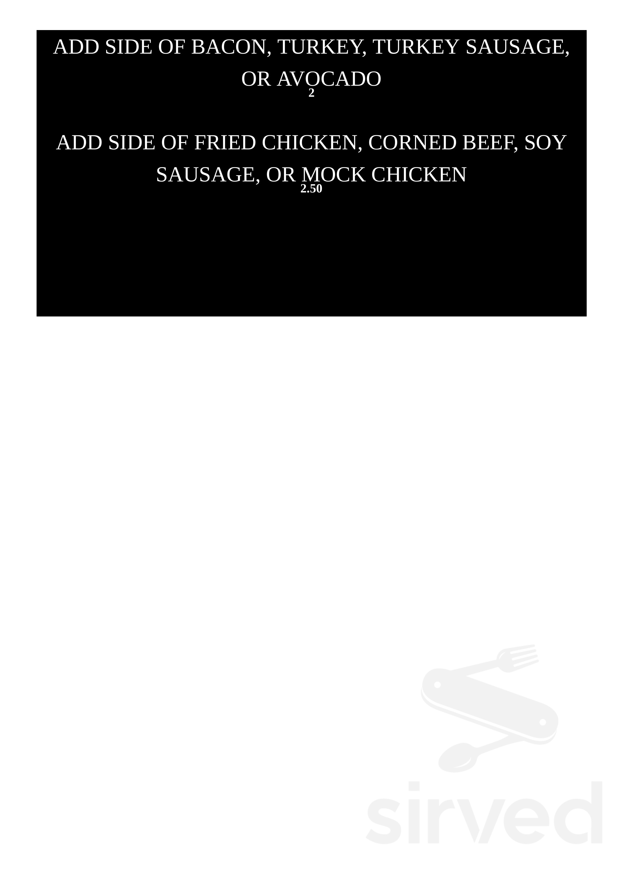 Morning Times menu in Raleigh, North Carolina, USA