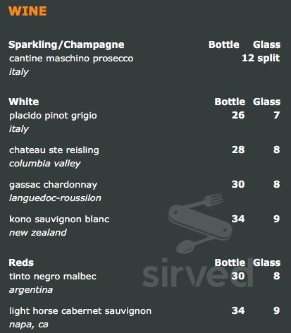 Slurping Turtle menu in Columbus, Ohio, USA