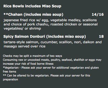 Slurping Turtle menu in Columbus, Ohio, USA