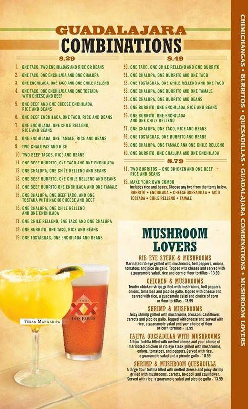 Guadalajara Grill menu in Indianapolis, Indiana, USA