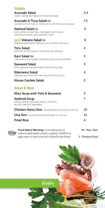 Iwa Sushi and Grill menu in Wenatchee, Washington, USA