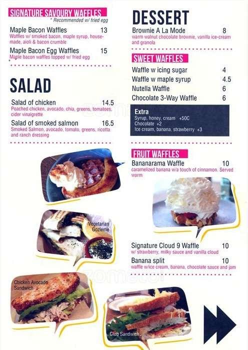 Moustache Café menu in Montréal, Quebec, Canada