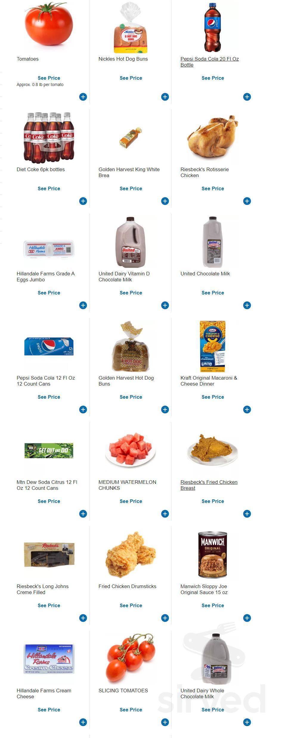 Riesbeck's Pharmacy menu in St Clairsville, Ohio, USA