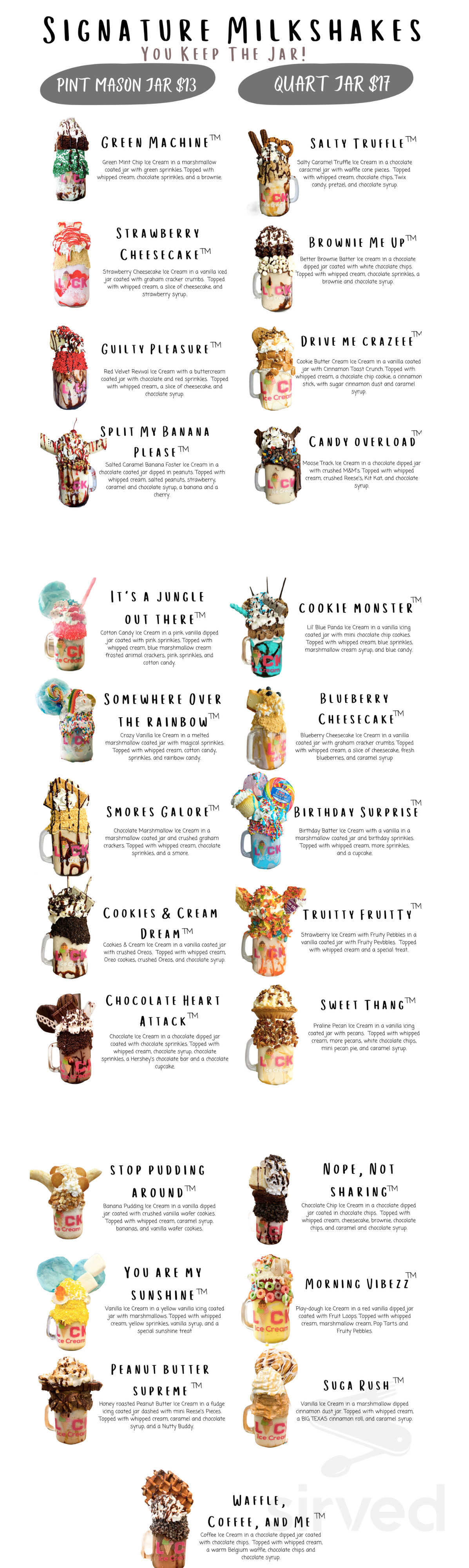 LICK Ice Cream menus in Columbia, South Carolina, United States