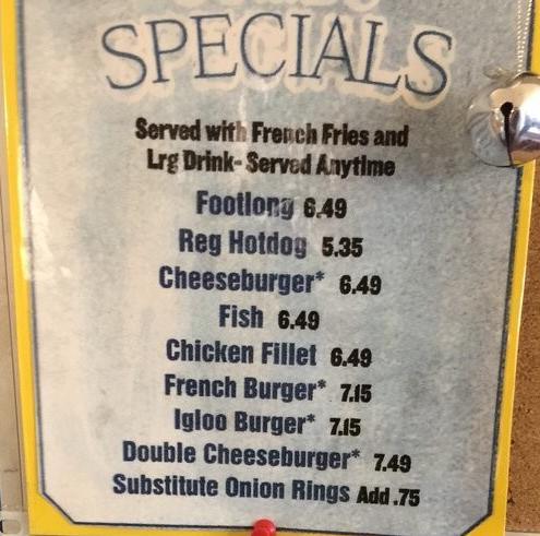 Igloo Ice Cream & Sandwich Shop menus in Millers Creek, North Carolina ...