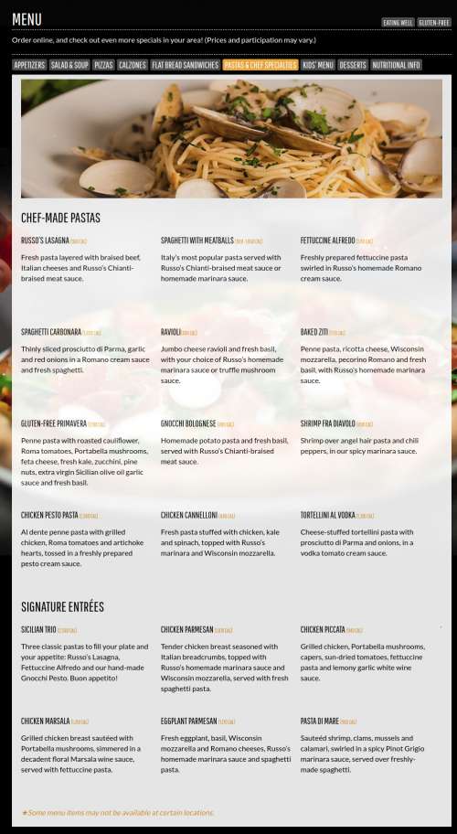 Russo's New York Pizzeria & Italian Kitchen menu in Pearland, Texas, USA
