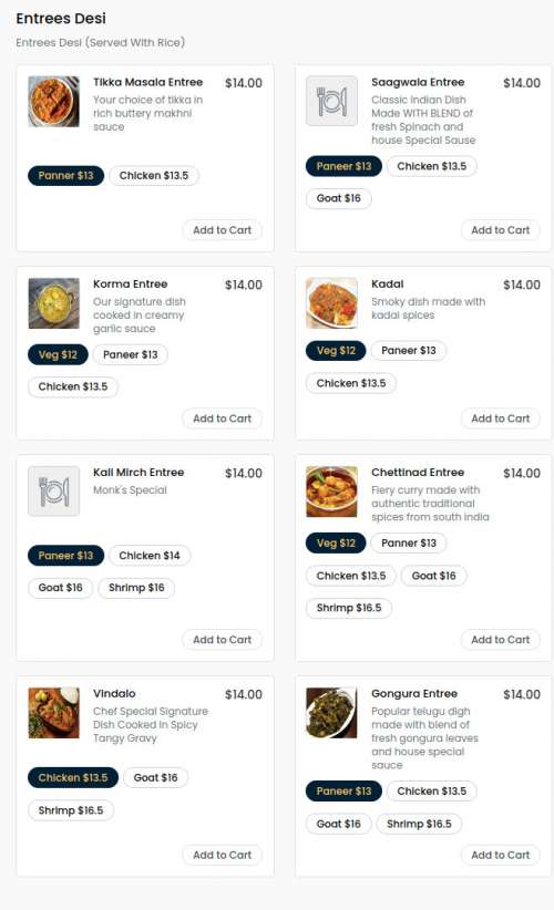 The Monk's menu in Houston, Texas, USA