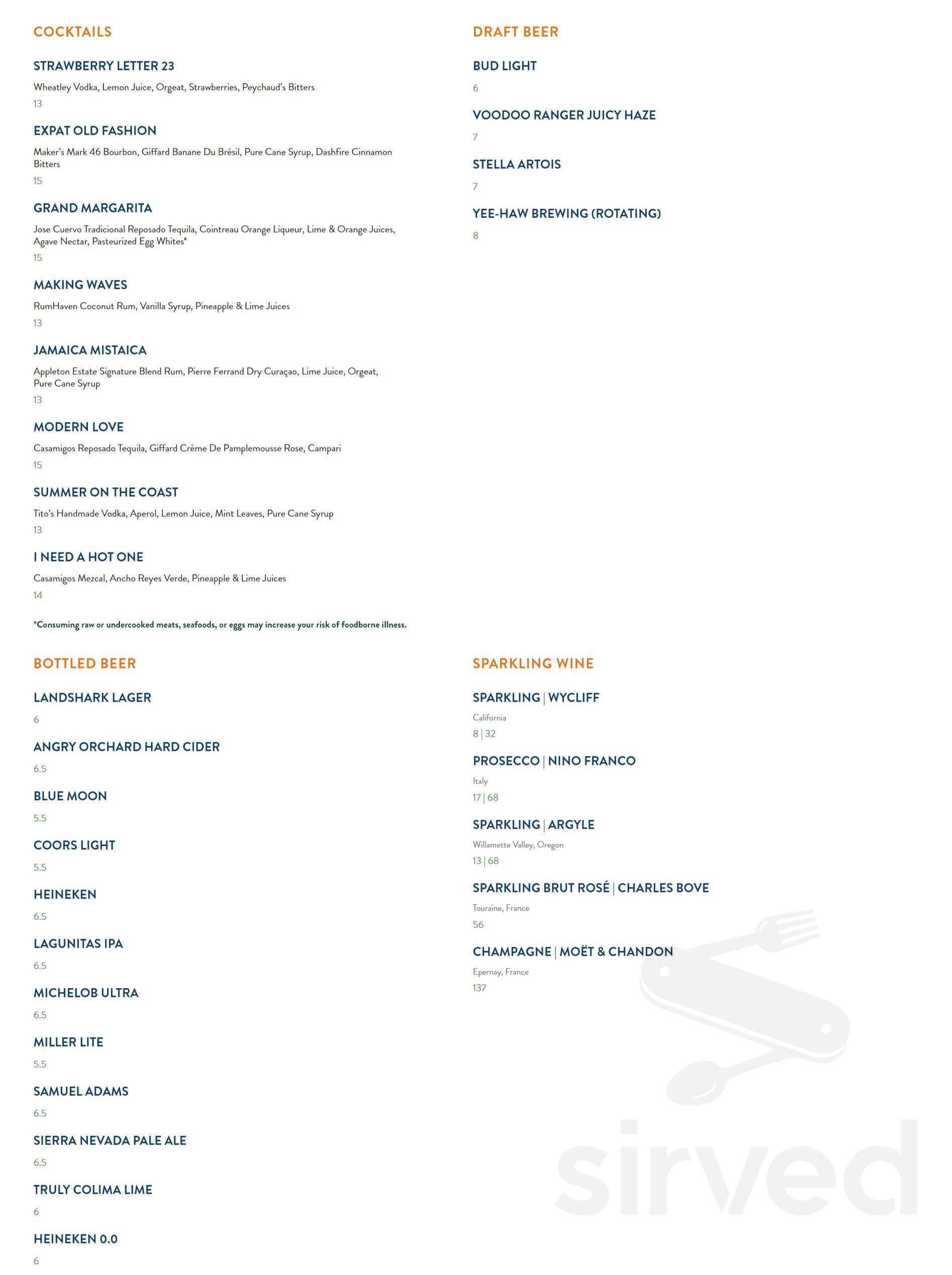 JWB Grill Nashville menus in Nashville, Tennessee, United States