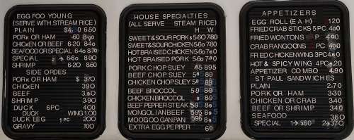 Jefferson Chop Suey menu in St. Louis, Missouri, USA