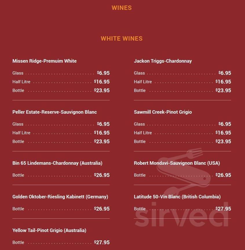 Menu - Castlegar BC's Cuisine of India Castlegar | Sirved