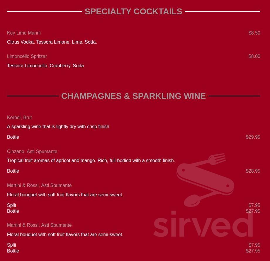 TAT Ristorante Di Famiglia menu in Columbus, Ohio, USA